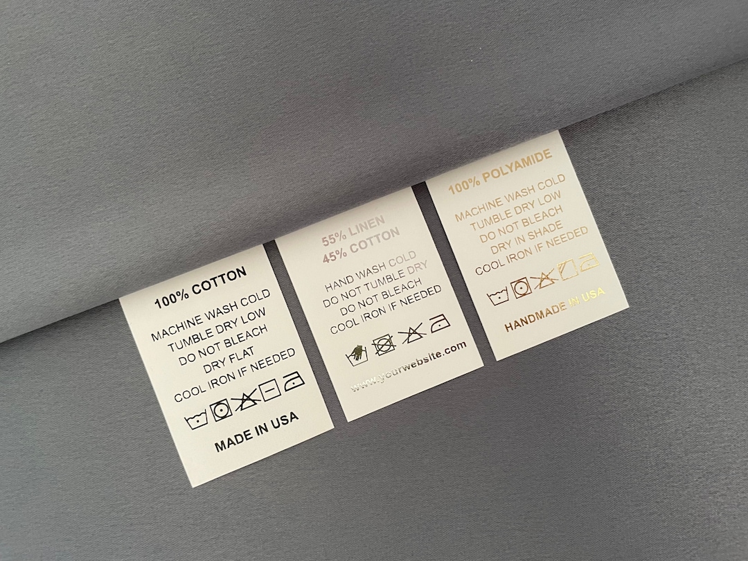 Care Labels, Custom Composition Tags, Personalized Polyamide Care Tags ...