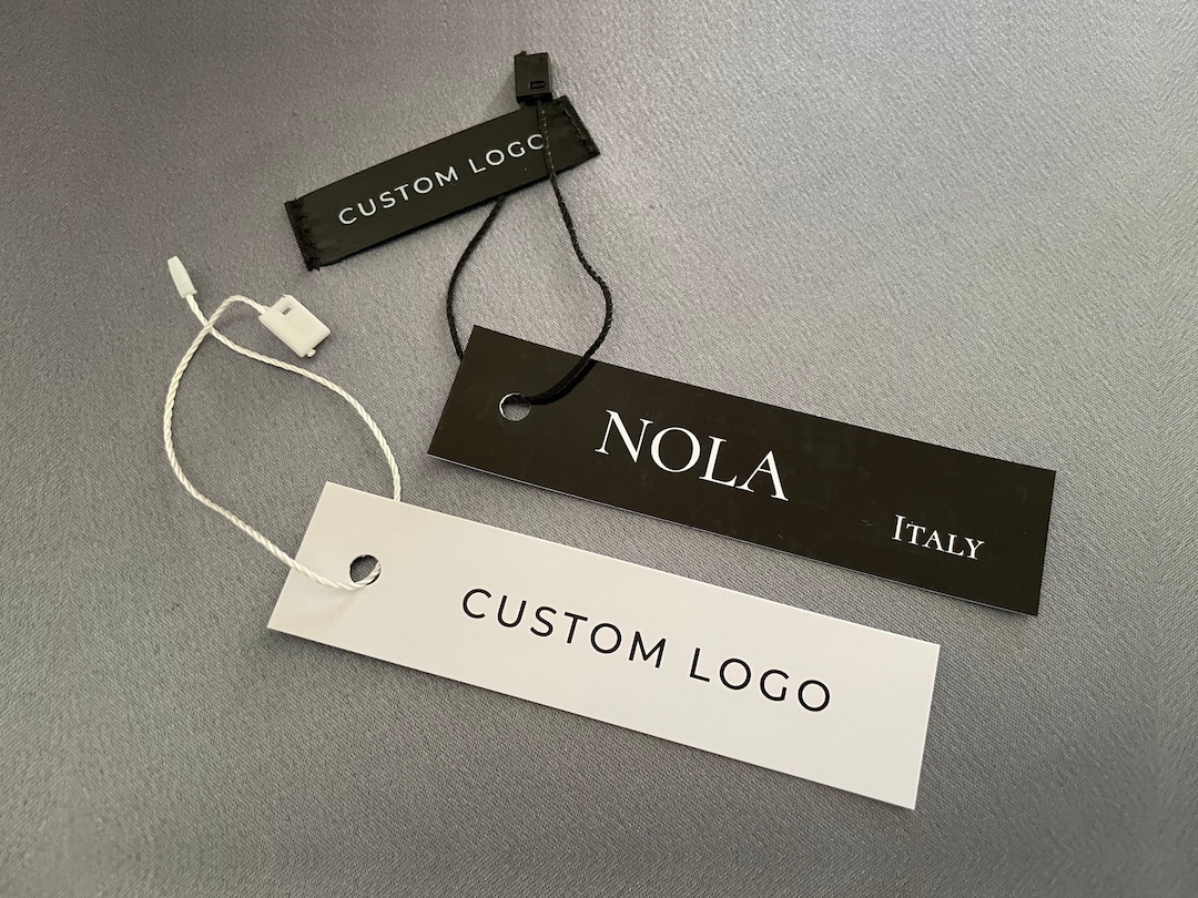 Custom Hang Tags With Strings, 1 In. X 4 In. (25 Mm X 100 Mm), Black ...