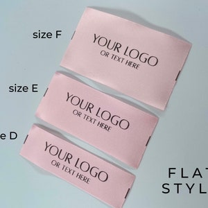 Pink Clothing Labels, Personalized Fold Over Tags, Custom Sewing Pink ...