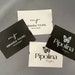 Set of 100 Soft Satin Labels in Cream, Black or White, Personalized ...