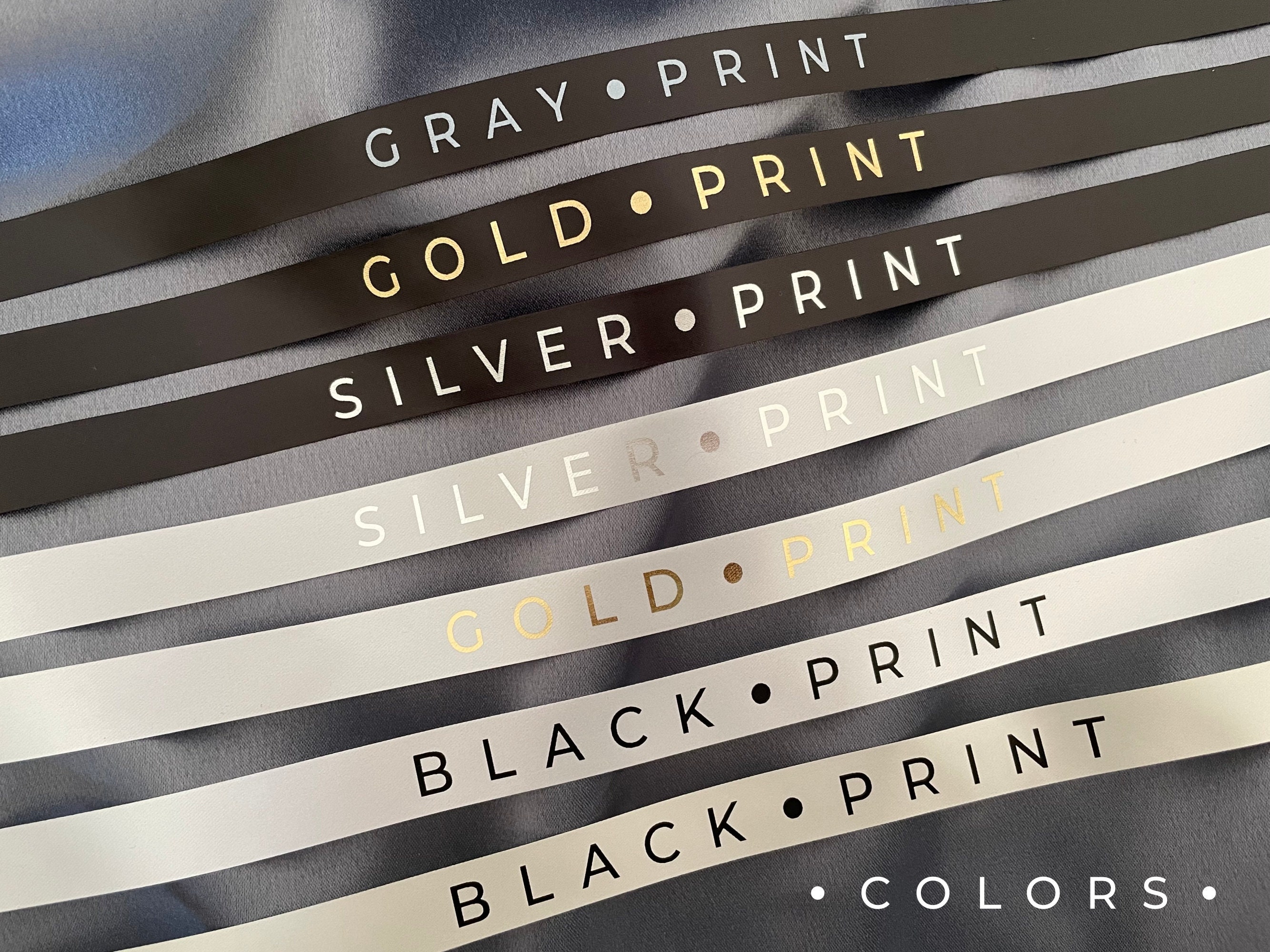 Set of 100 Soft Satin Labels in Cream, Black or White, Personalized ...