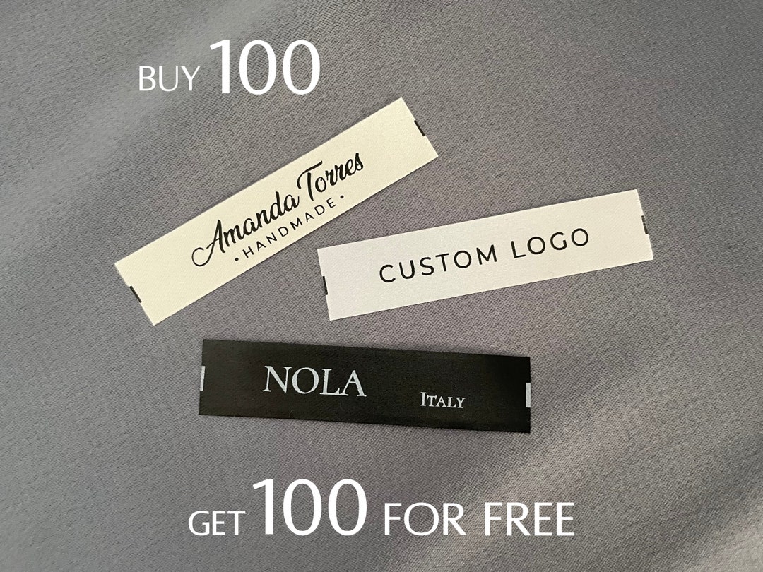 Custom Satin Labels Sale 100 100 Free, Personalized Craft Tags With ...