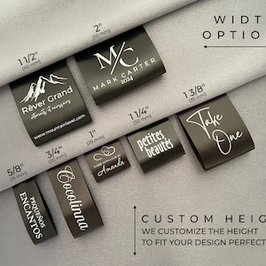 Custom Clothing Labels, Personalized Sewing Tags, Black or White Fold ...