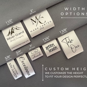 Custom White Labels, Silky Satin Tags With Custom Logo/text on the ...