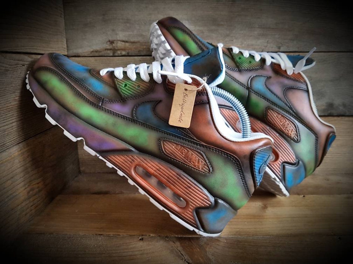Custom Painted Air Max 90/sneakers/shoes/kicks/art/distressed | Etsy UK