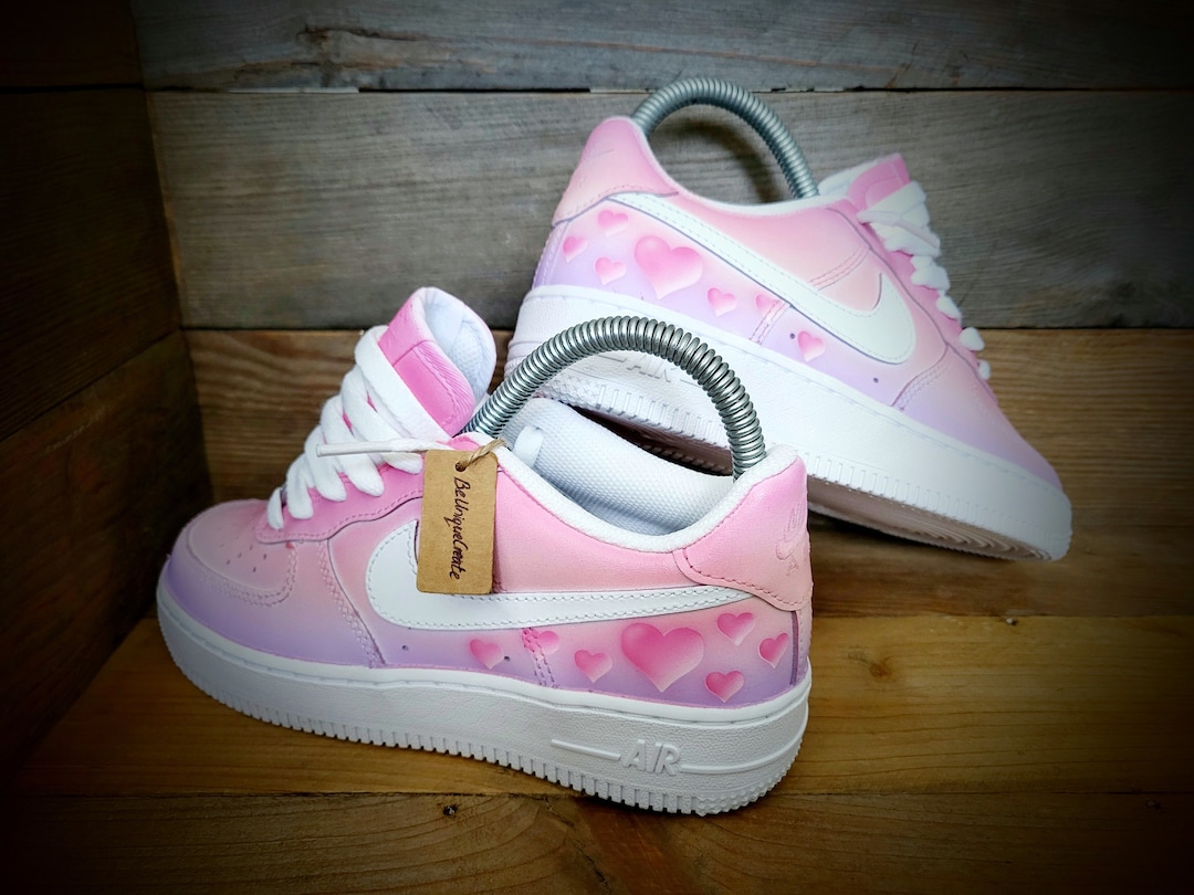 Custom Air Force 1/af1/sneakers/shoes/kicks/premium/personalised/hearts ...