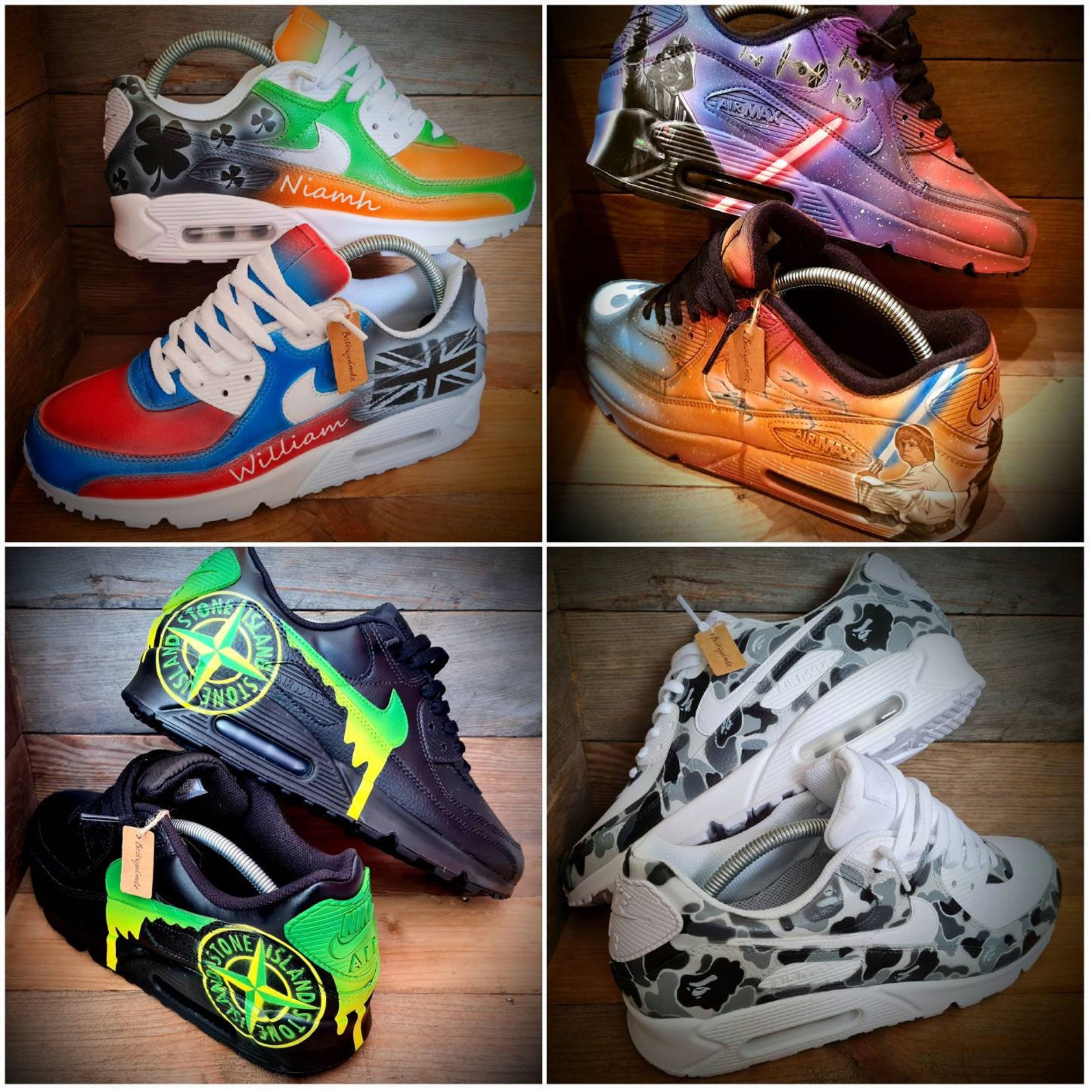 Personalised Custom Painted Air Max 90/sneakers/shoes/kicks/premium - Etsy