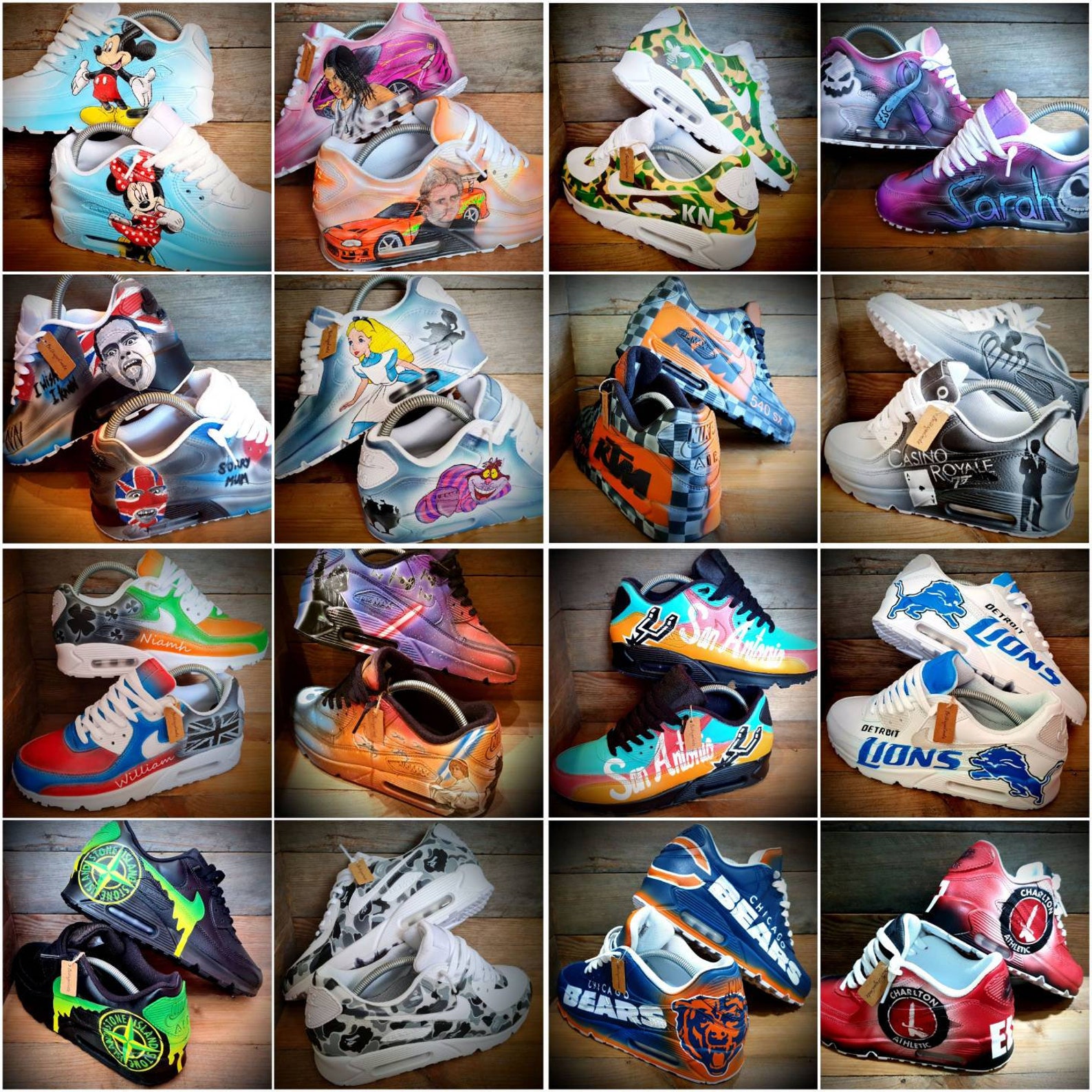 Custom Painted Air Max 90/sneakers/shoes/kicks/premium/personalised ...