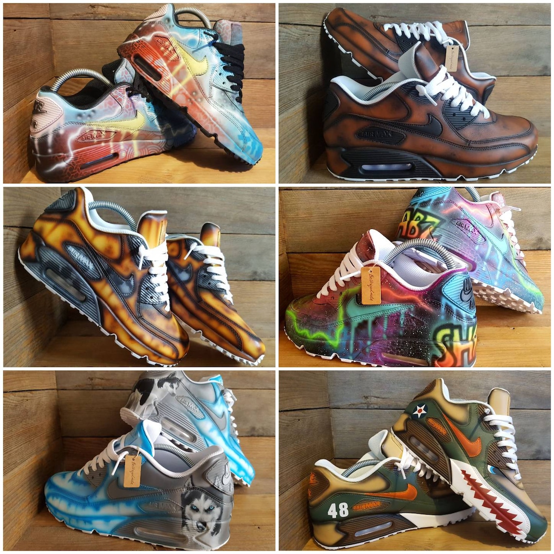 Personalised Custom Painted Air Max - Etsy