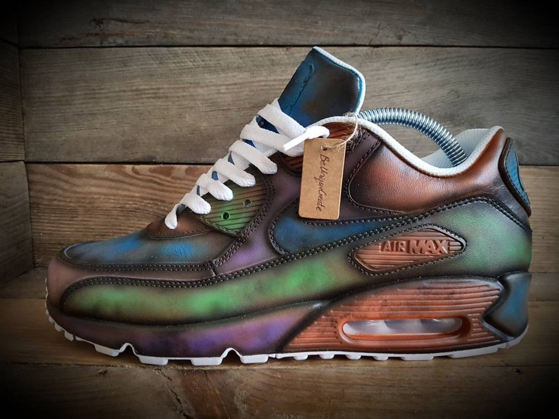 Custom Painted Air Max 90/sneakers/shoes/kicks/art/distressed | Etsy UK