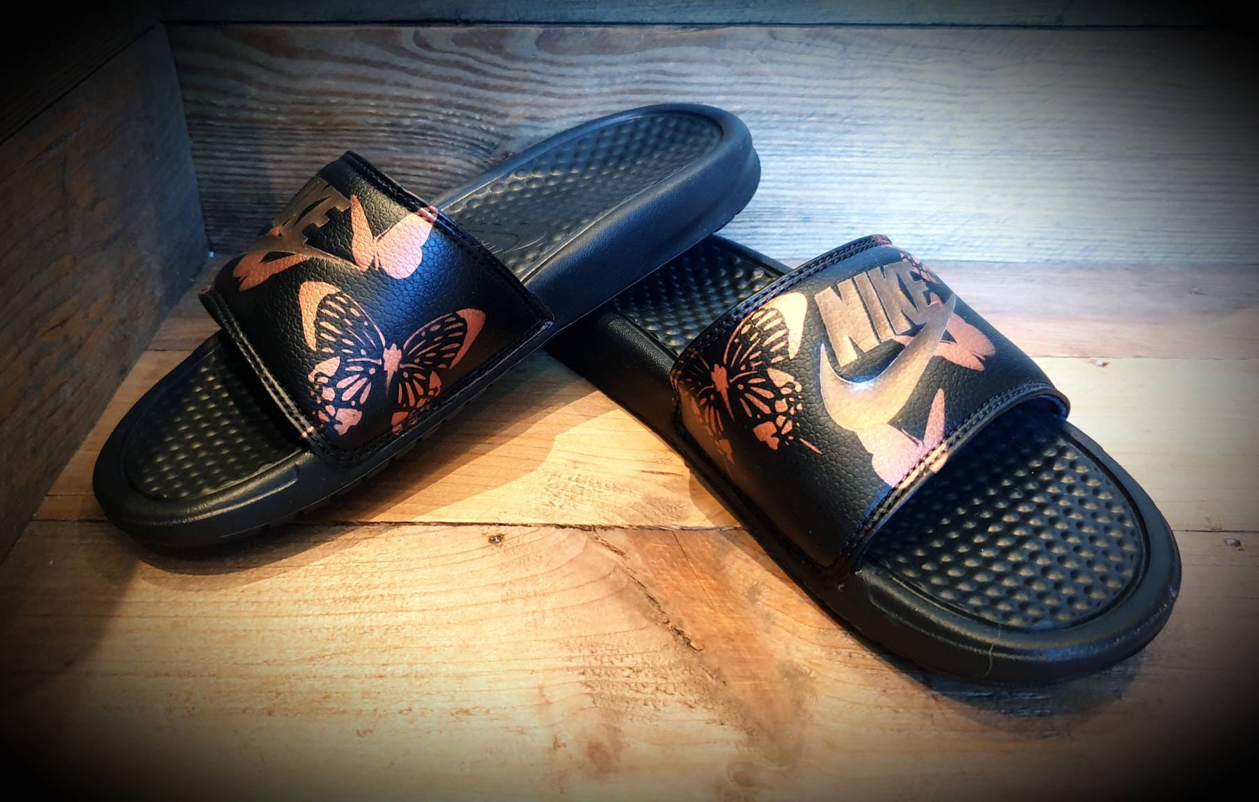 Custom Painted Sliders/slides/flip Flops/beach Sandals/air | Etsy