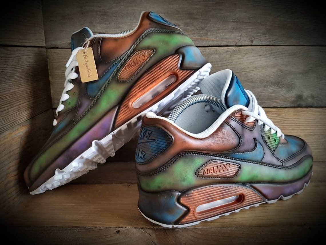 Custom Painted Air Max 90/sneakers/shoes/kicks/art/distressed | Etsy UK