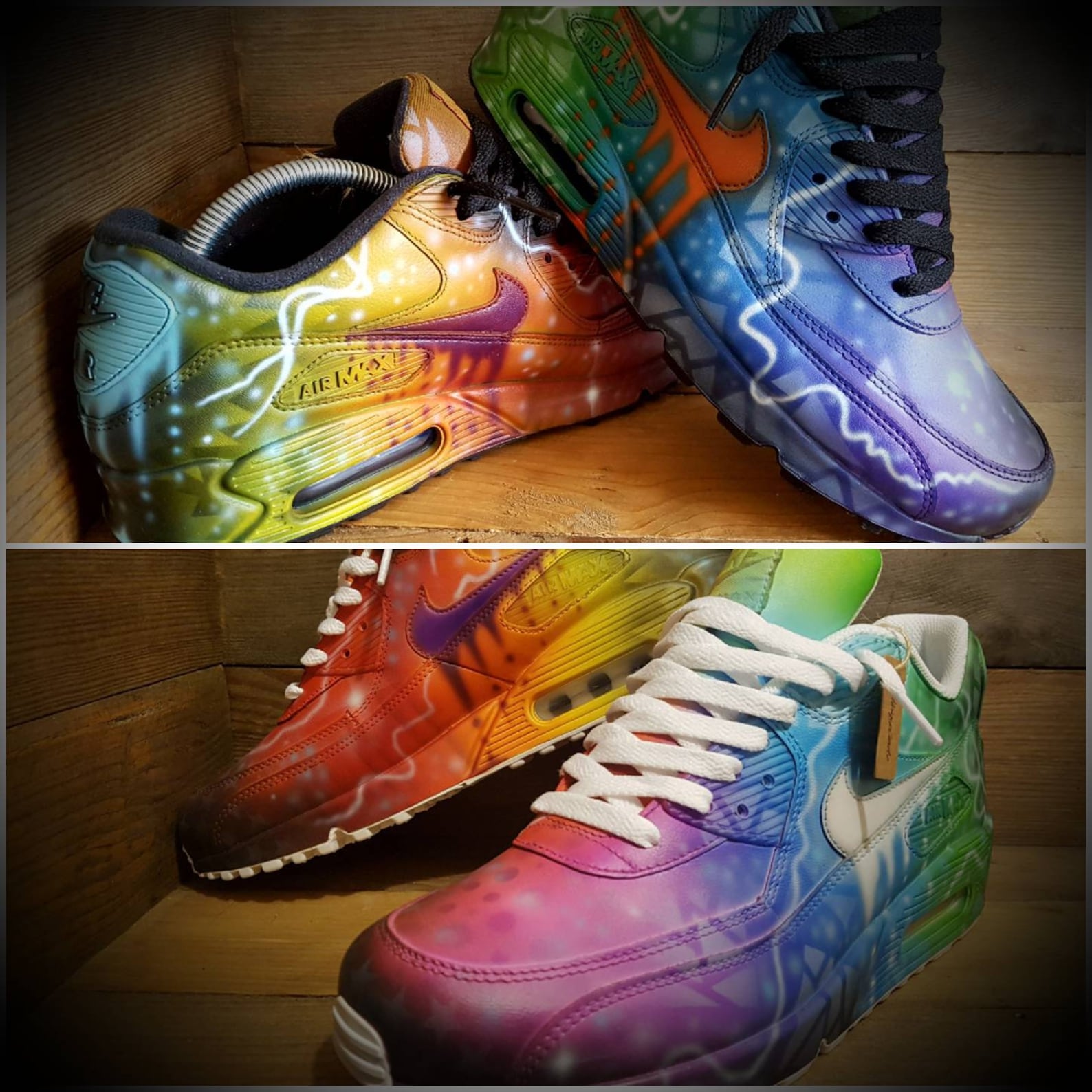 Custom Painted Air Max 90/sneakers/shoes/kicks/art/colour | Etsy