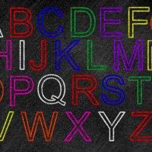 Chalkboard Clipart Alphabet / Chalkboard Letters / Chalk Alphabet Clip ...