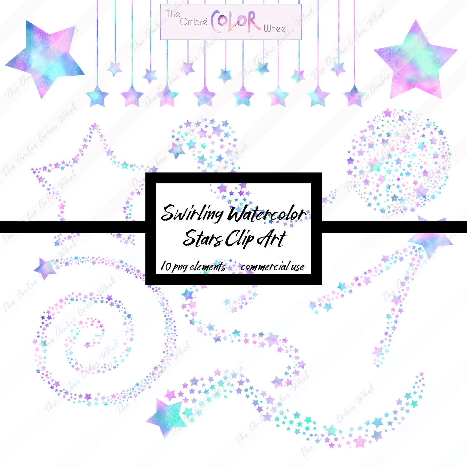 Embellishments Card Making & Stationery Watercolor pink star clip art ...