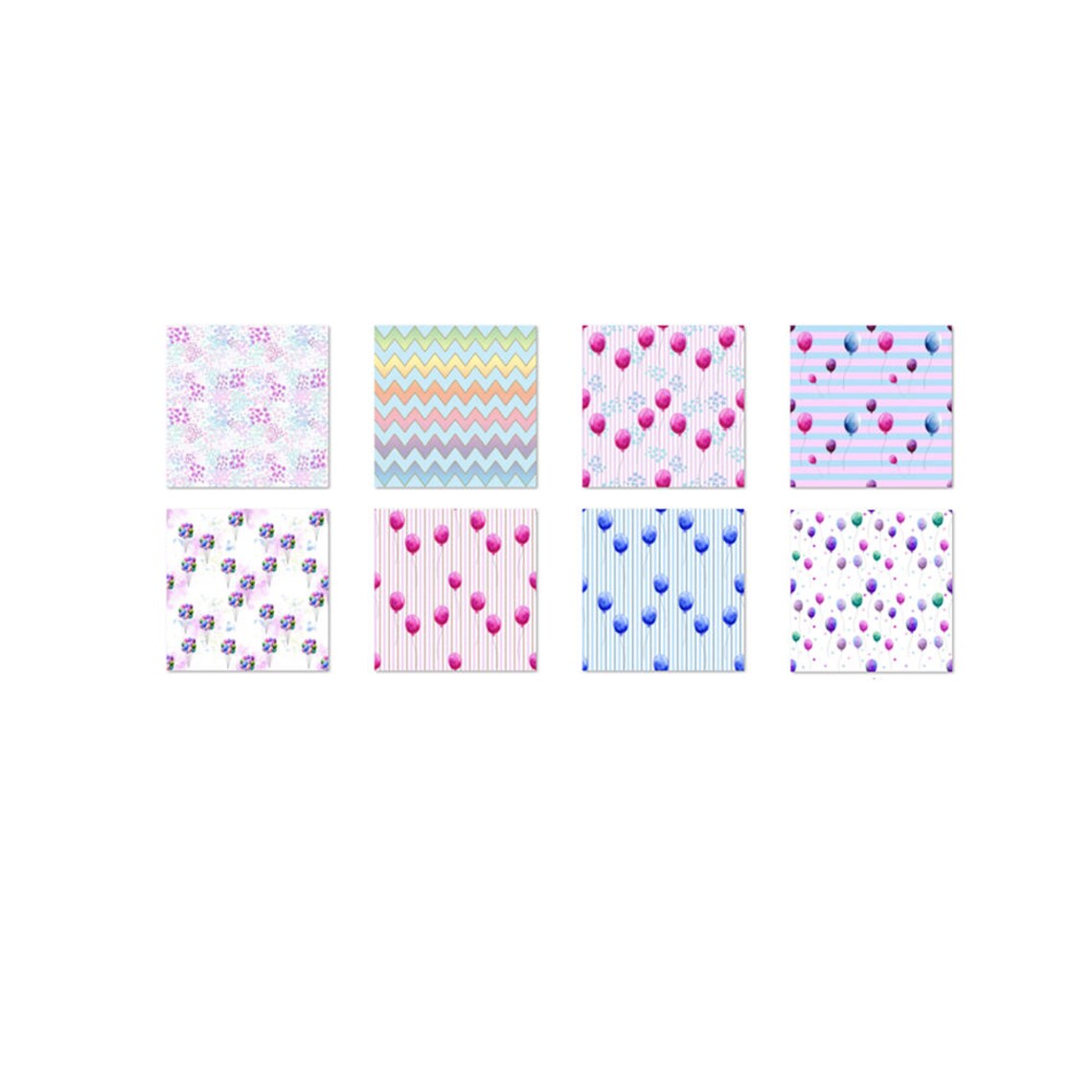 Birthday Digital Paper, Balloon Paper, Commercial Use, Seamless ...