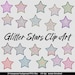 Glitter Digital Star Clip Art | Stars | Rainbow Glitter | Clip Art ...