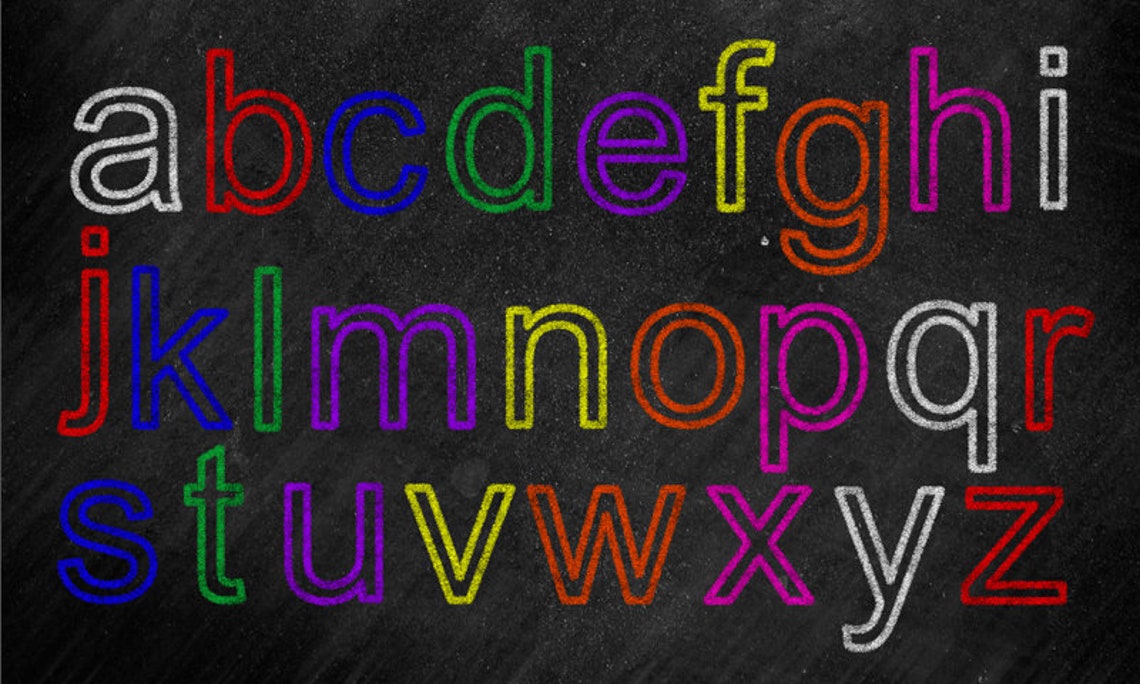 Chalkboard Clipart Alphabet / Chalkboard Letters / Chalk Alphabet Clip ...