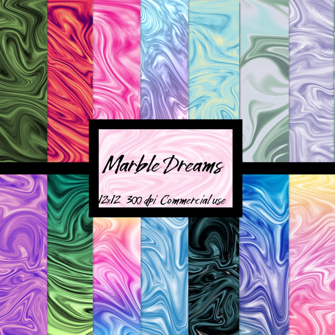 Marble Digital Paper Marble Background Colorful Background Scrapbook ...