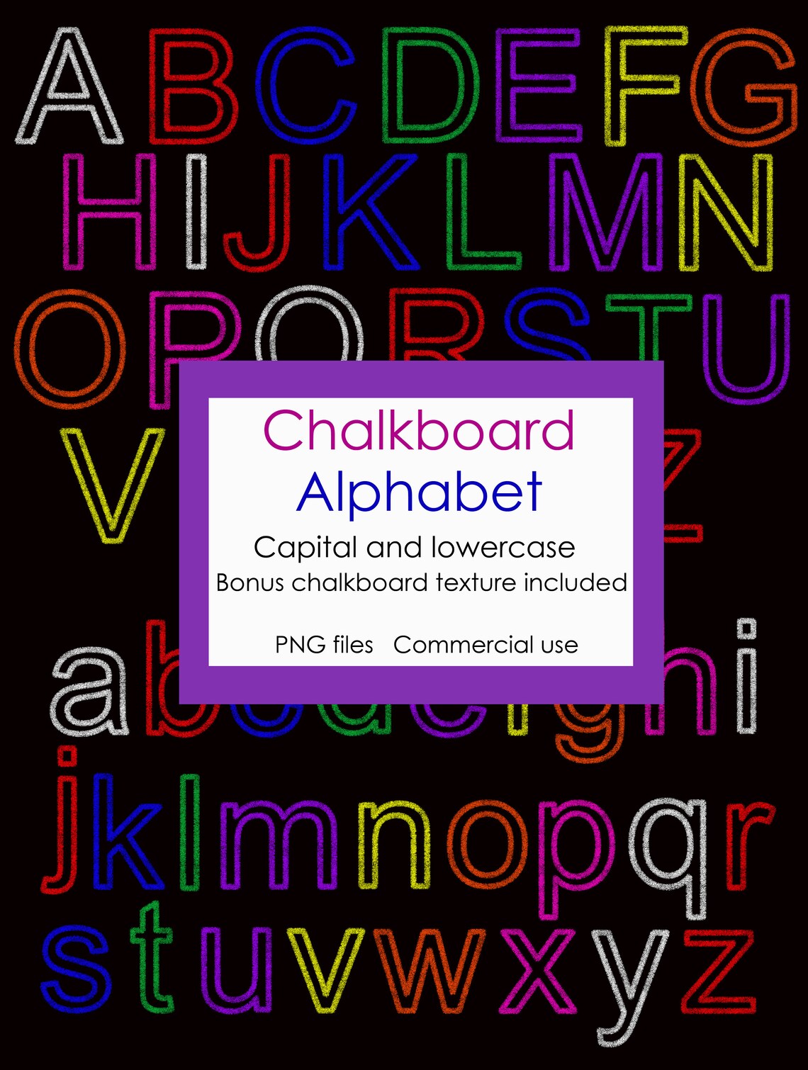 Chalkboard Clipart Alphabet / Chalkboard Letters / Chalk Alphabet Clip ...