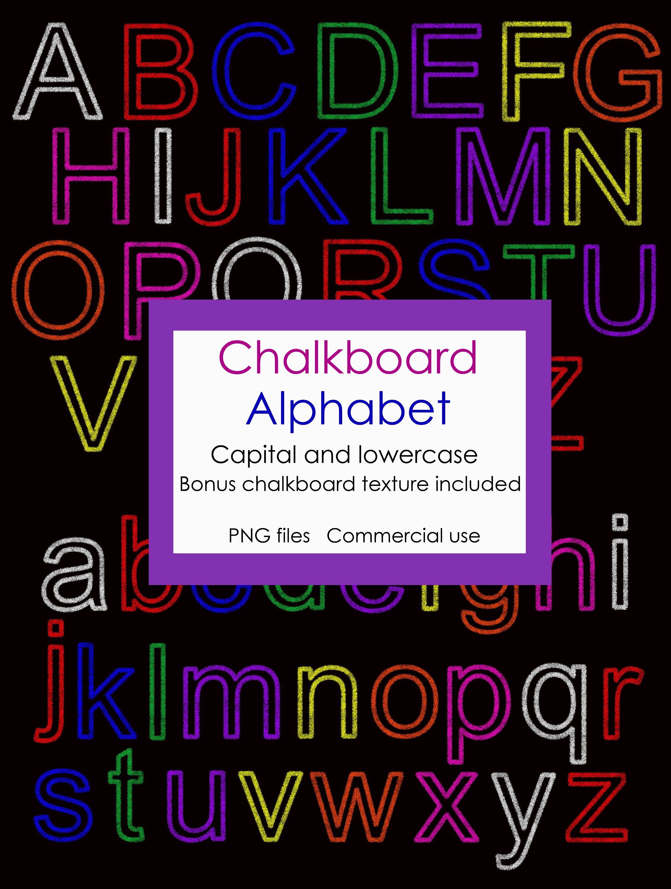 Chalkboard Clipart Alphabet / Chalkboard Letters / Chalk Alphabet Clip ...