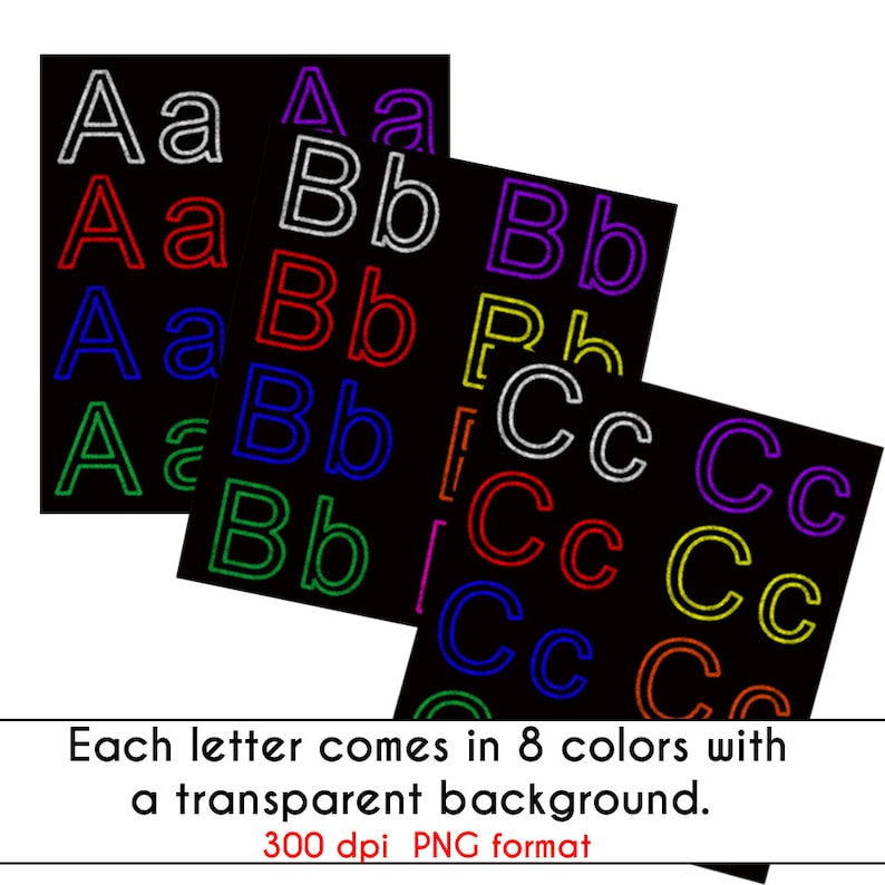 Chalkboard Clipart Alphabet / Chalkboard Letters / Chalk Alphabet Clip ...