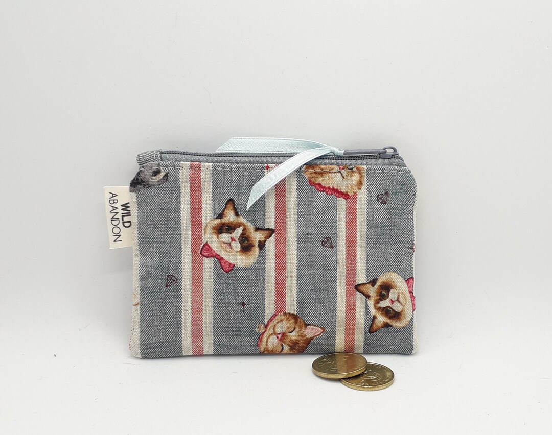 Vintage Cats Coin Purse – Handmade Small Zip Pouch - Etsy