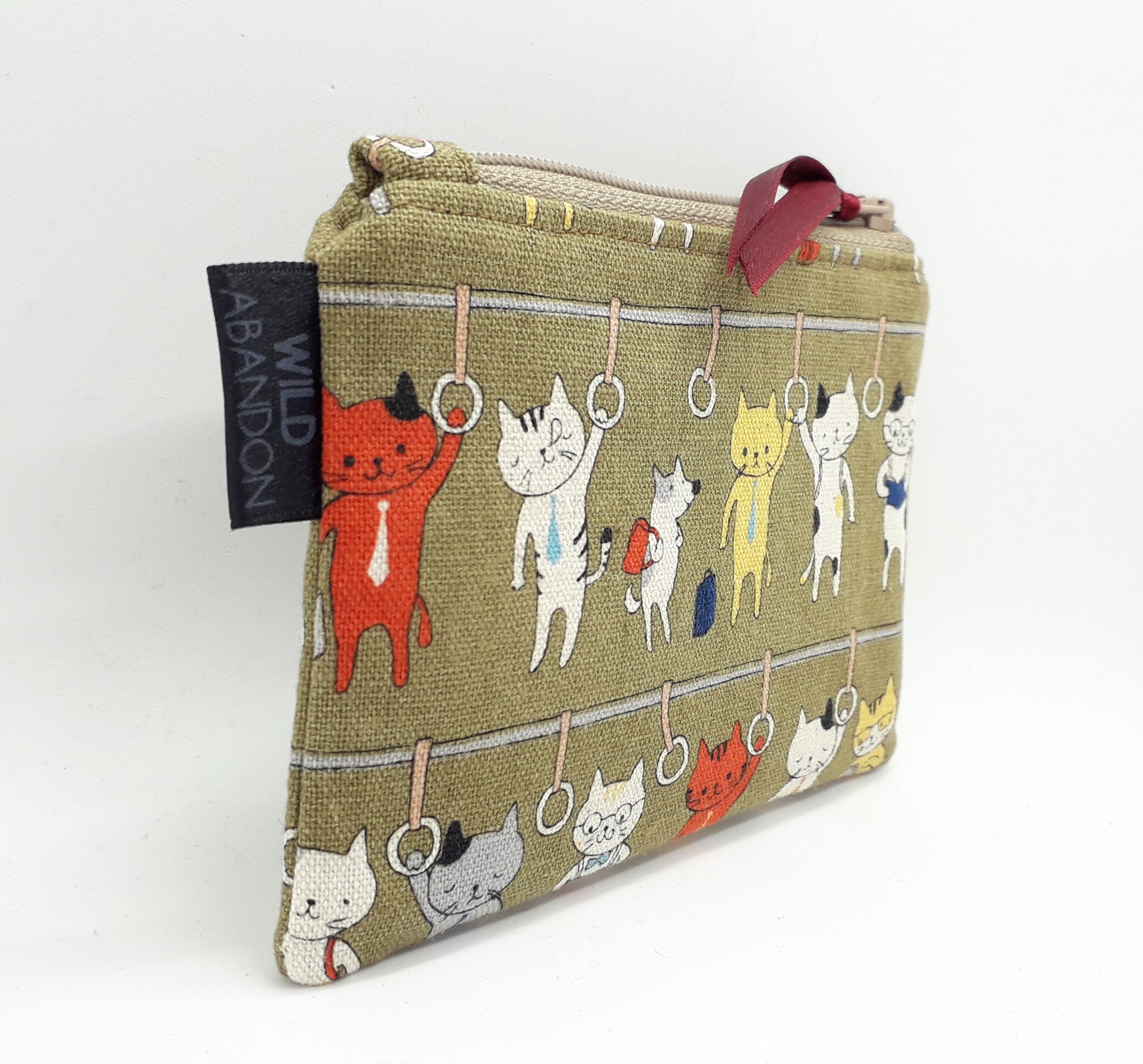 Subway Cats Coin Purse Kawaii Cat Small Zip Pouch Credit - Etsy