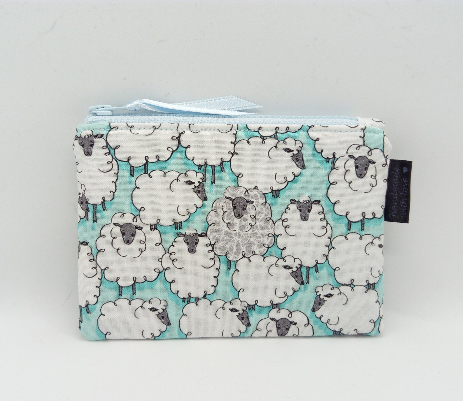 Blue Sheep Coin Purse Cute Wallet Small Zip Pouch Credit | Etsy