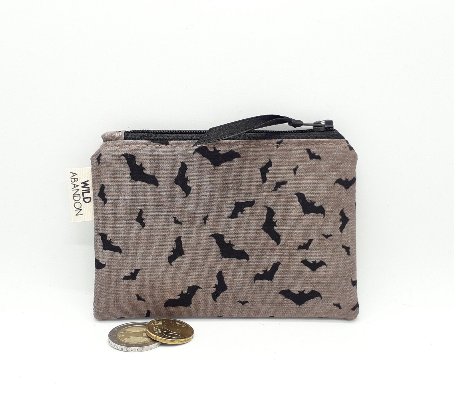 Bats Coin Purse Goth Gift Small Zip Pouch Travel Gift for Him Credit ...