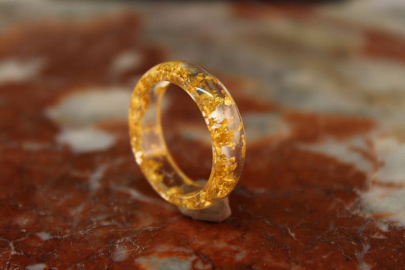Epoxy Ring With Gold/silver Foil - Etsy Sweden