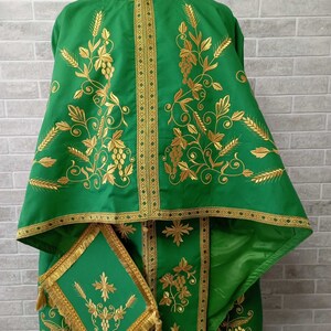 Green Greek Vestment Priest Robe Orthodox Vestments Priest Vestment ...