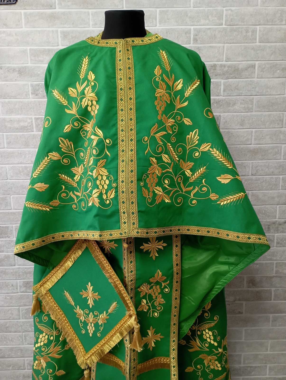 Green Greek Vestment - Priest Robe - Orthodox Vestments - Priest ...