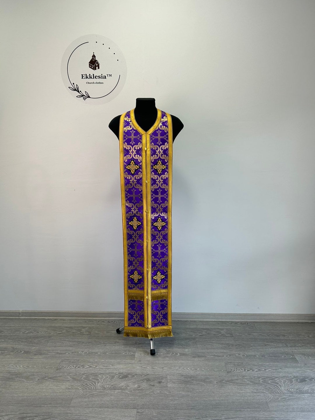 Communion Set in Silk - Stole and Cuffs - Priest's Set - Orthodox ...