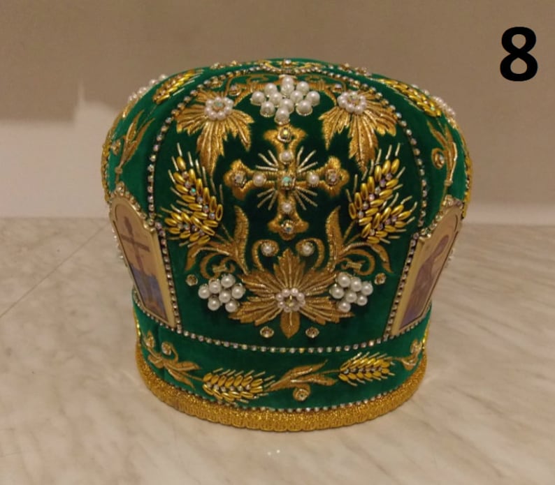 Green Mitra - Crown - Miter - Miter - Mithra - Mithras - Orthodox Mitra ...