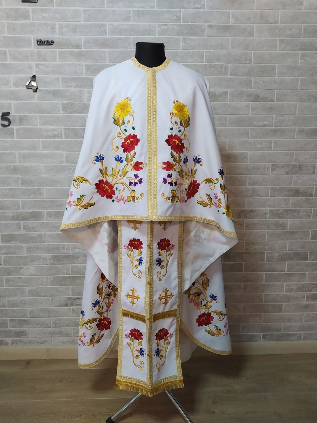 Embroidered Greek Style Vestment - Priest Robe - Orthodox Vestments ...