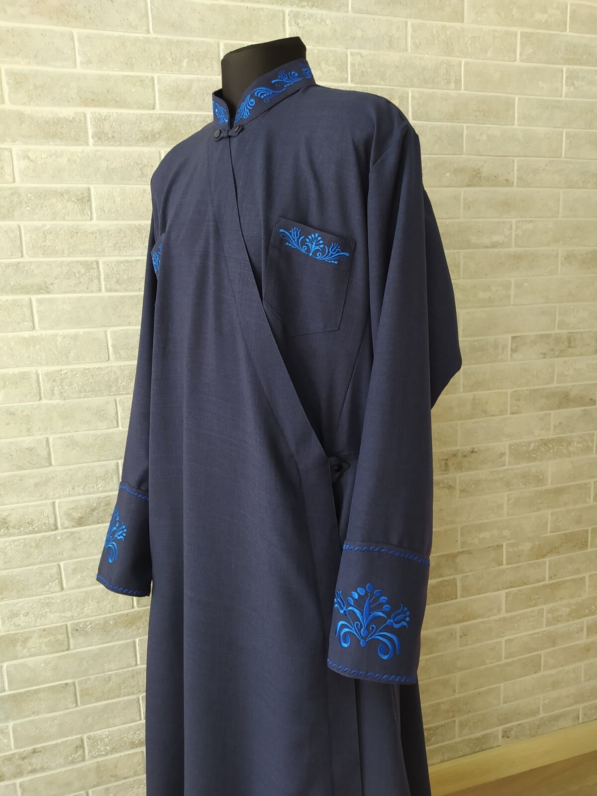 Dark Blue Embroidered Orthodox Cassock St. Petersburg Style | Etsy
