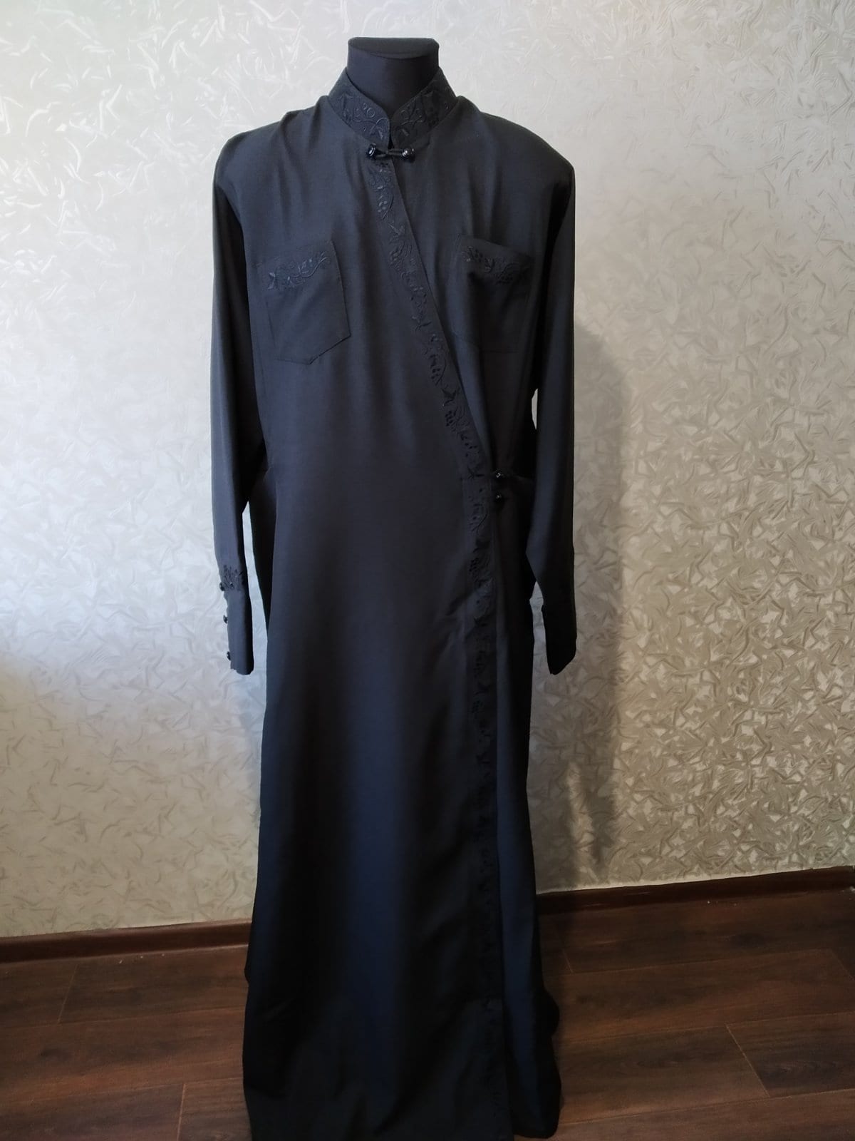 Black Orthodox Cassock Greek Cassock in Wet Silk Greek - Etsy