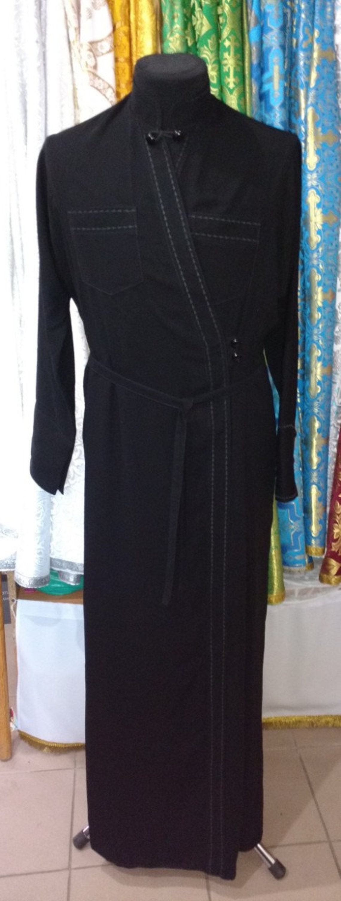 Orthodox cassock Cassock in gabardine / wet silk with | Etsy