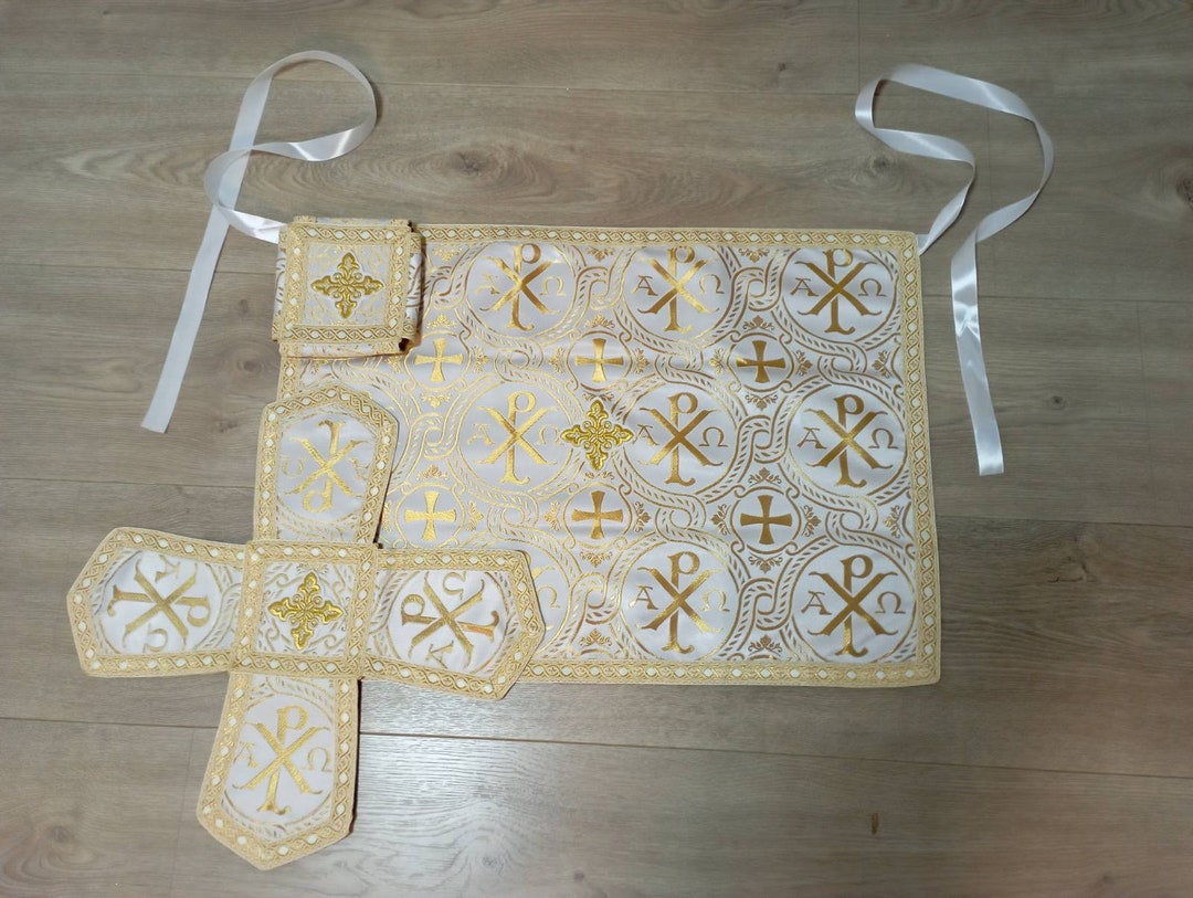 Orthodox Chalice Covers in Alpha and Omega Brocade - Aer and Chalice ...