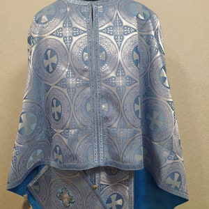 Light Blue Greek Vestment in Brocade - Priest Vestment - Clothes for ...