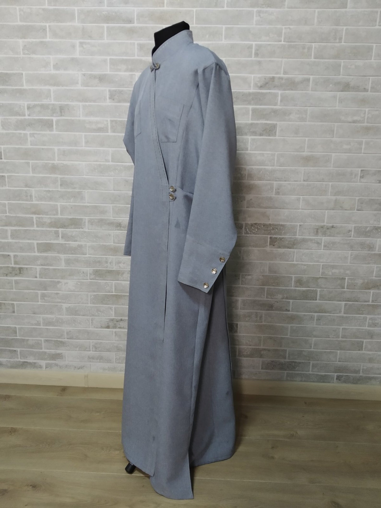 Gray Orthodox cassock Cassock in gray gabardine / | Etsy
