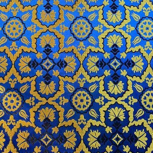 Yellow Nonmetallic Brocade Church Brocade Liturgical Brocade Priest ...