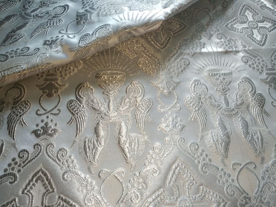 Sewing & Fiber New Angels Metallic Brocade Liturgical Brocade Church ...