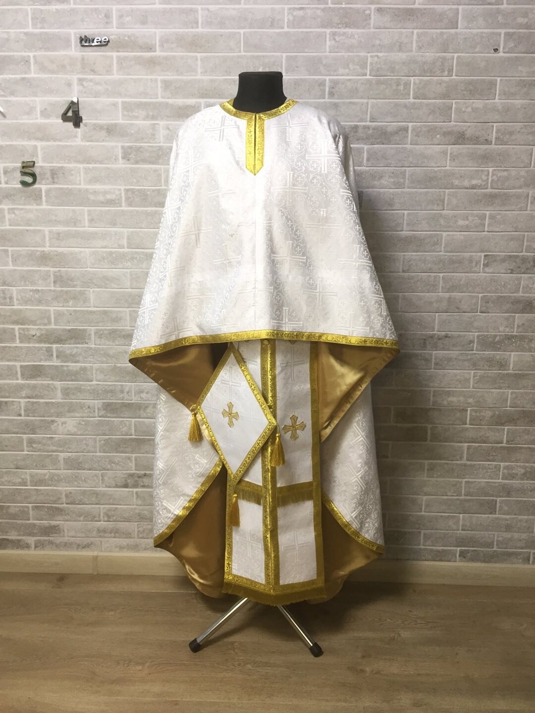 Greek Vestment Set With Decorative Stones Priest Robe Orthodox ...