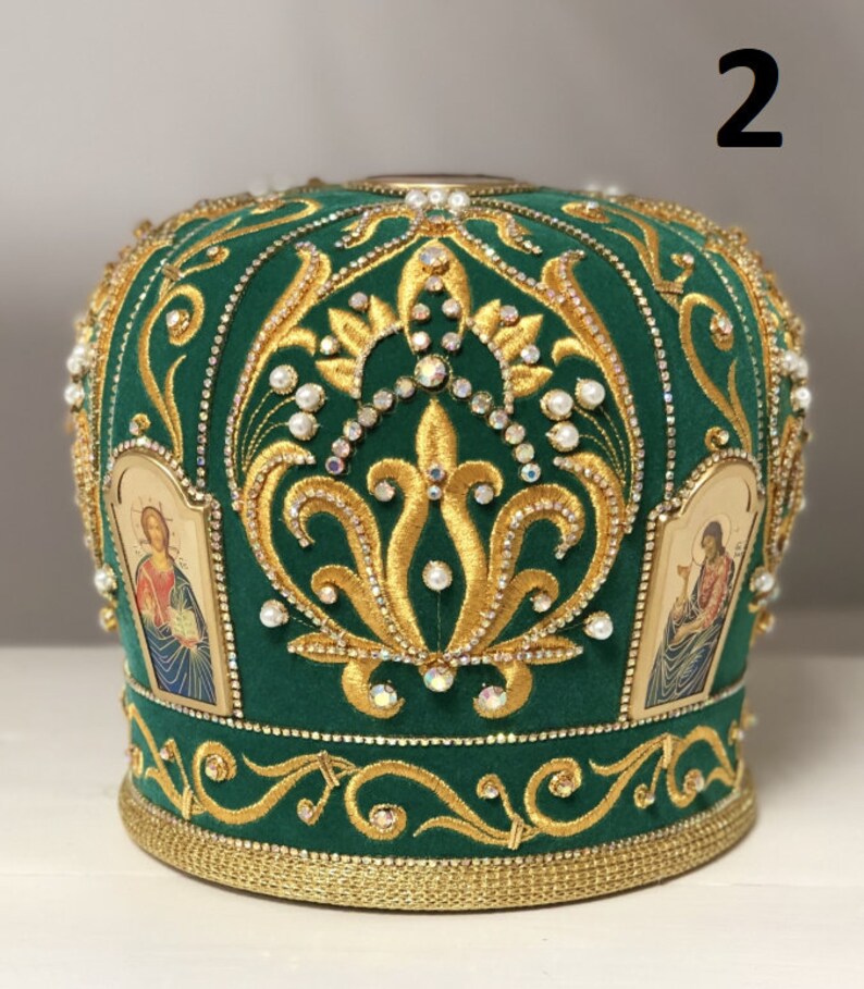 Green Mitra - Crown - Miter - Miter - Mithra - Mithras - Orthodox Mitra ...