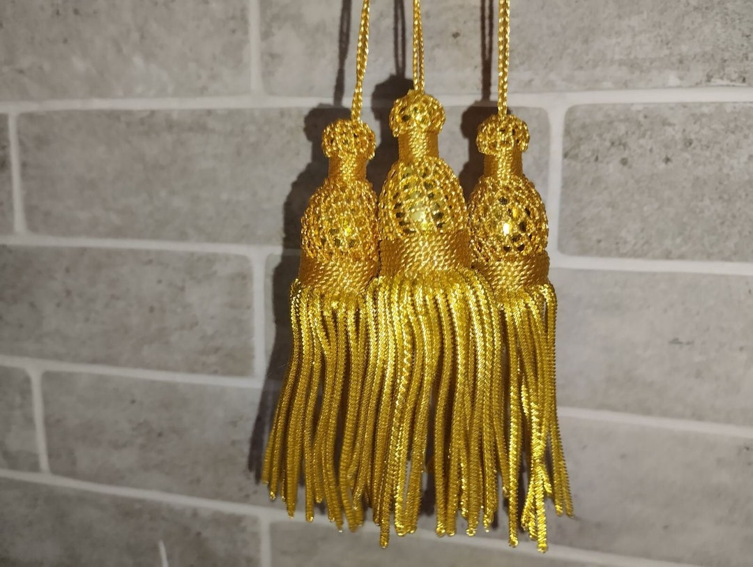 Gold Bullion Tassels for Church Vestments - Decoration - Metal 11 Cm (4 ...