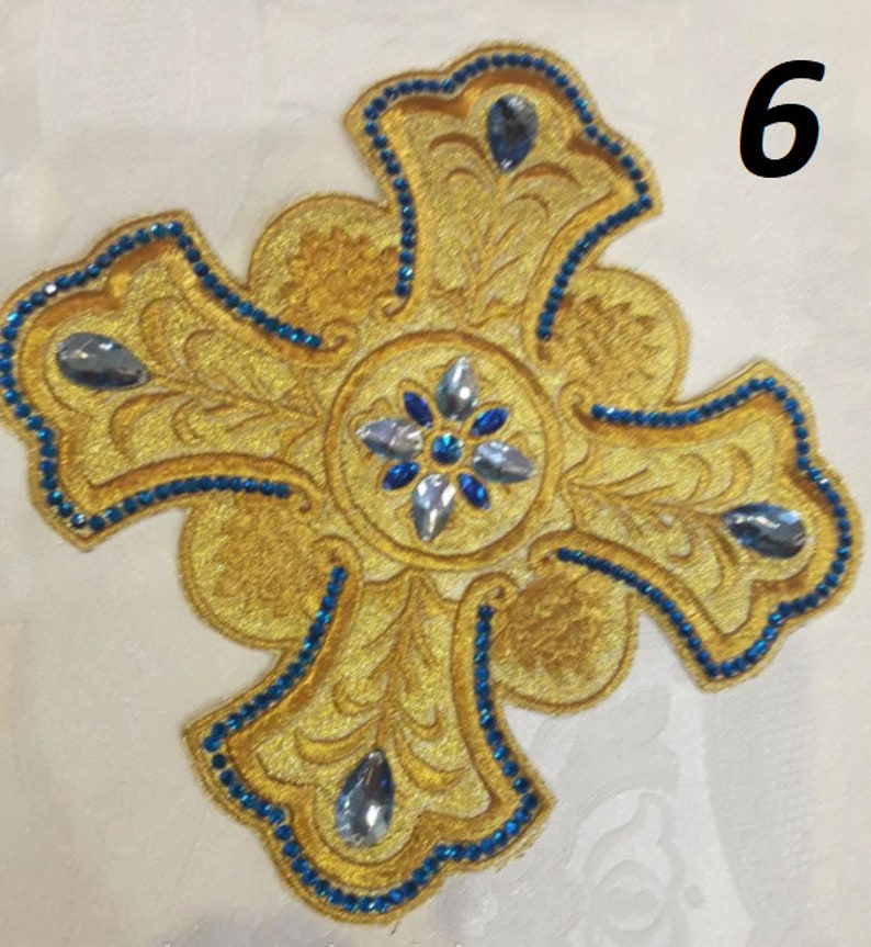 Set of 14 Embroidered Crosses for Priest's Vestments in - Etsy