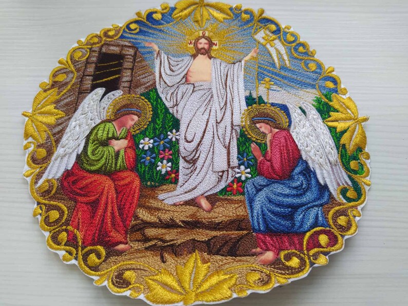 Liturgical Embroidered Vestment Appliques Round Icon Patch - Etsy