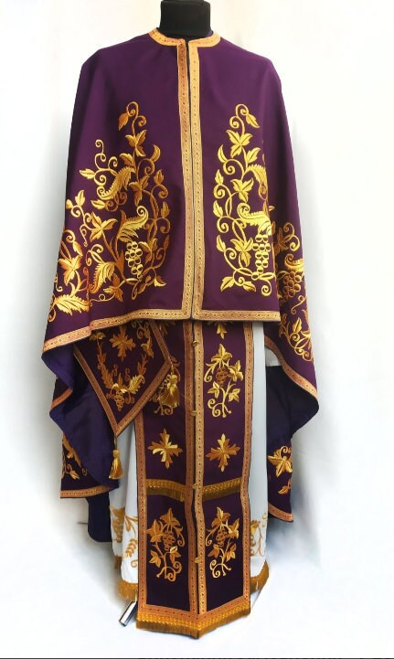 Purple Greek vestment Priest robe Orthodox vestments | Etsy